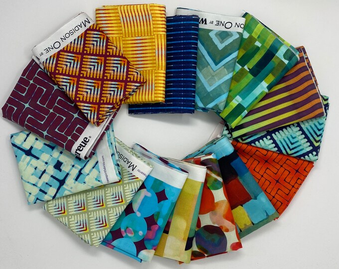 Madison One Fabric Full Collection - Fat Eighth Bundle - 15pc 9" by 22 ...