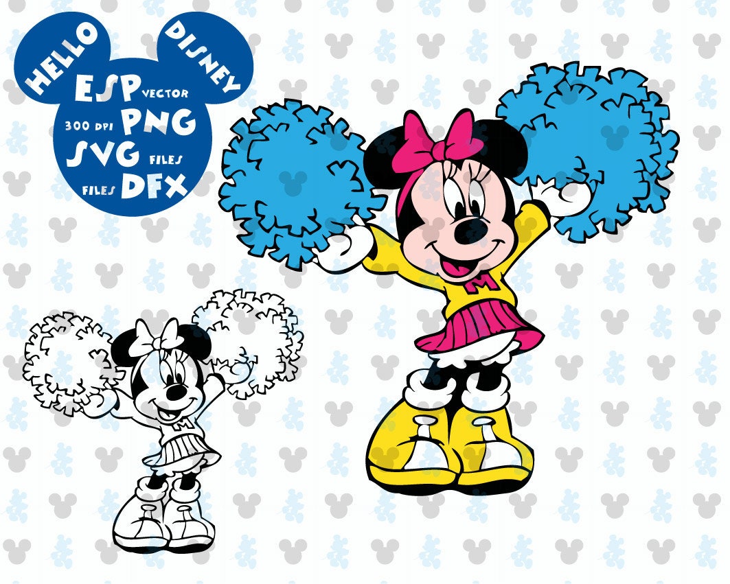 Minnie Mouse Cheerleading Clipart