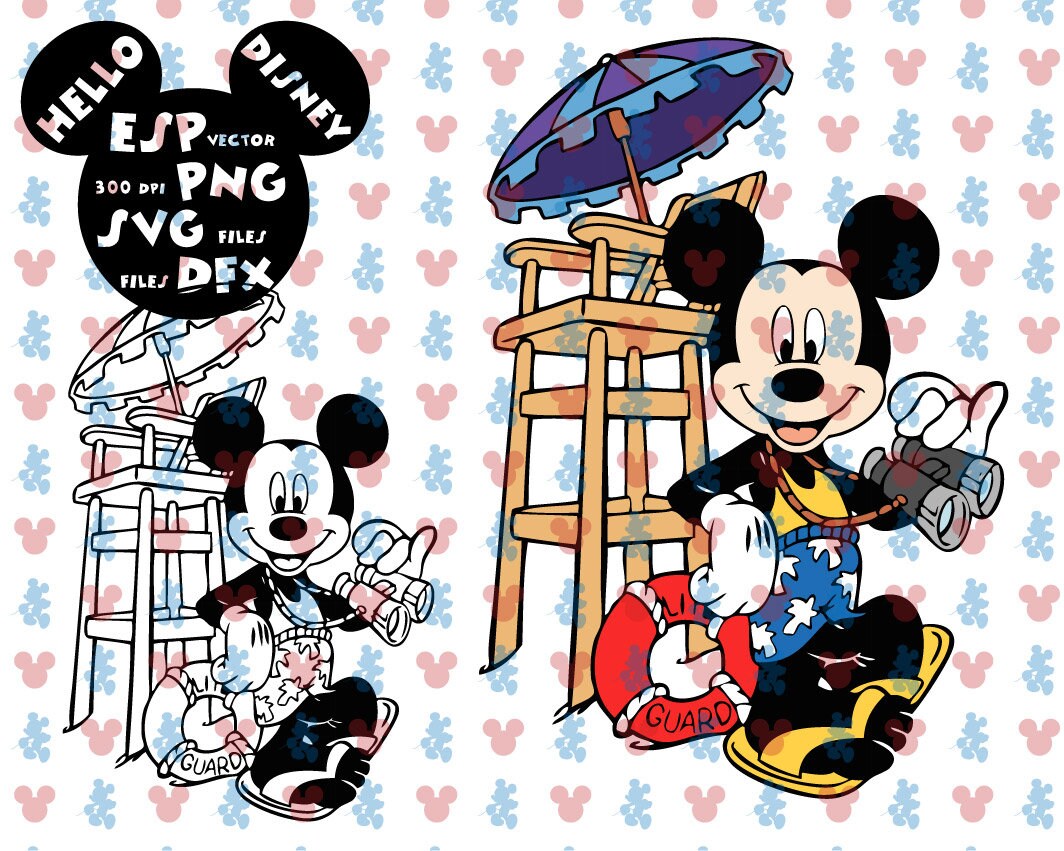 Disney Summer svg cut files for cricut & png Vector DIGITAL DOWNLOAD ...