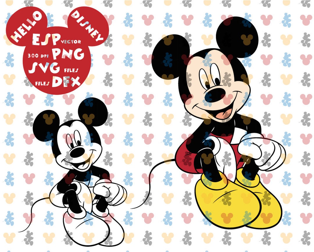 Disney SVG Mickey Mouse Clipart Disney Cut Files Mouse Die - Etsy Finland