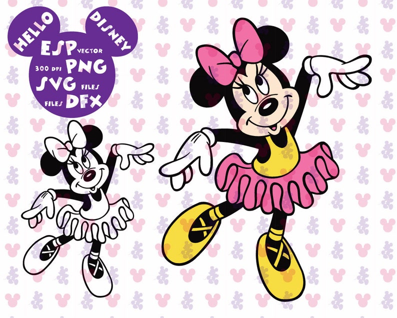 Disney files for Silhouette Disney SVG Minnie Mouse ballet Clipart ...