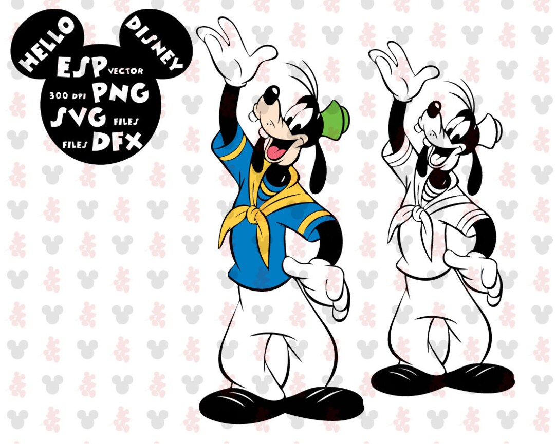 Disney Svg Goofy Sailor Clipart Disney Cut Files Mouse Die - Etsy UK