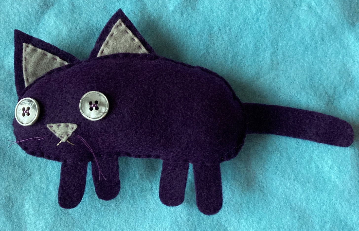 Purple Cat Plush | Etsy