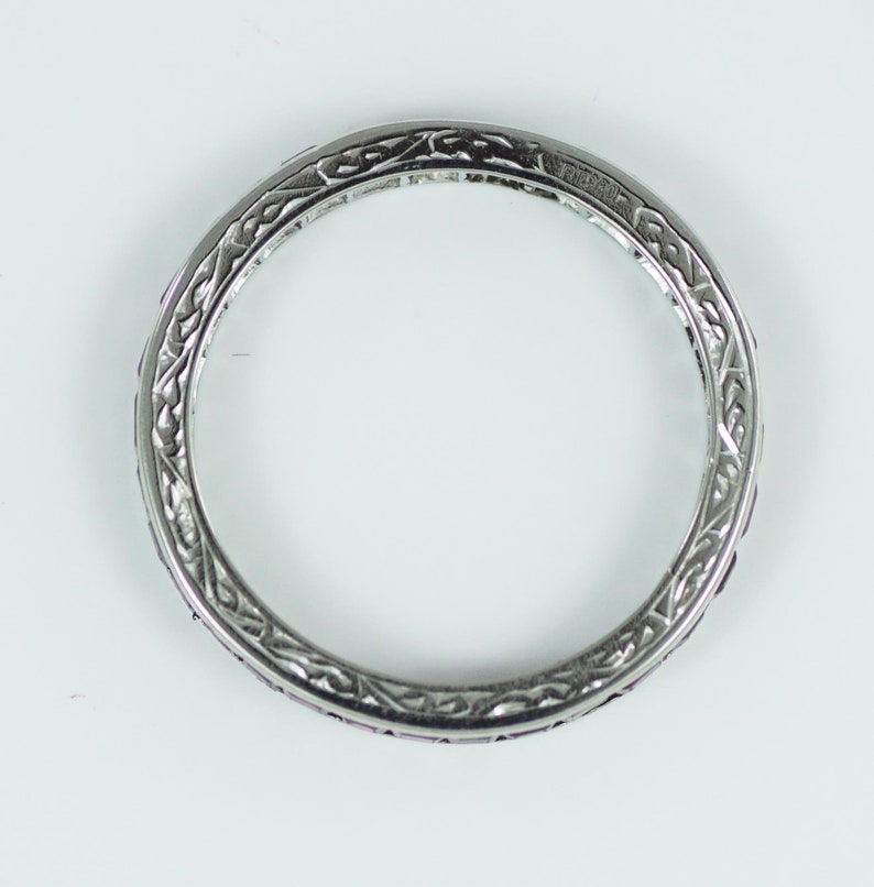 Square Cut Ruby Full Eternity Ring Platinum - Etsy