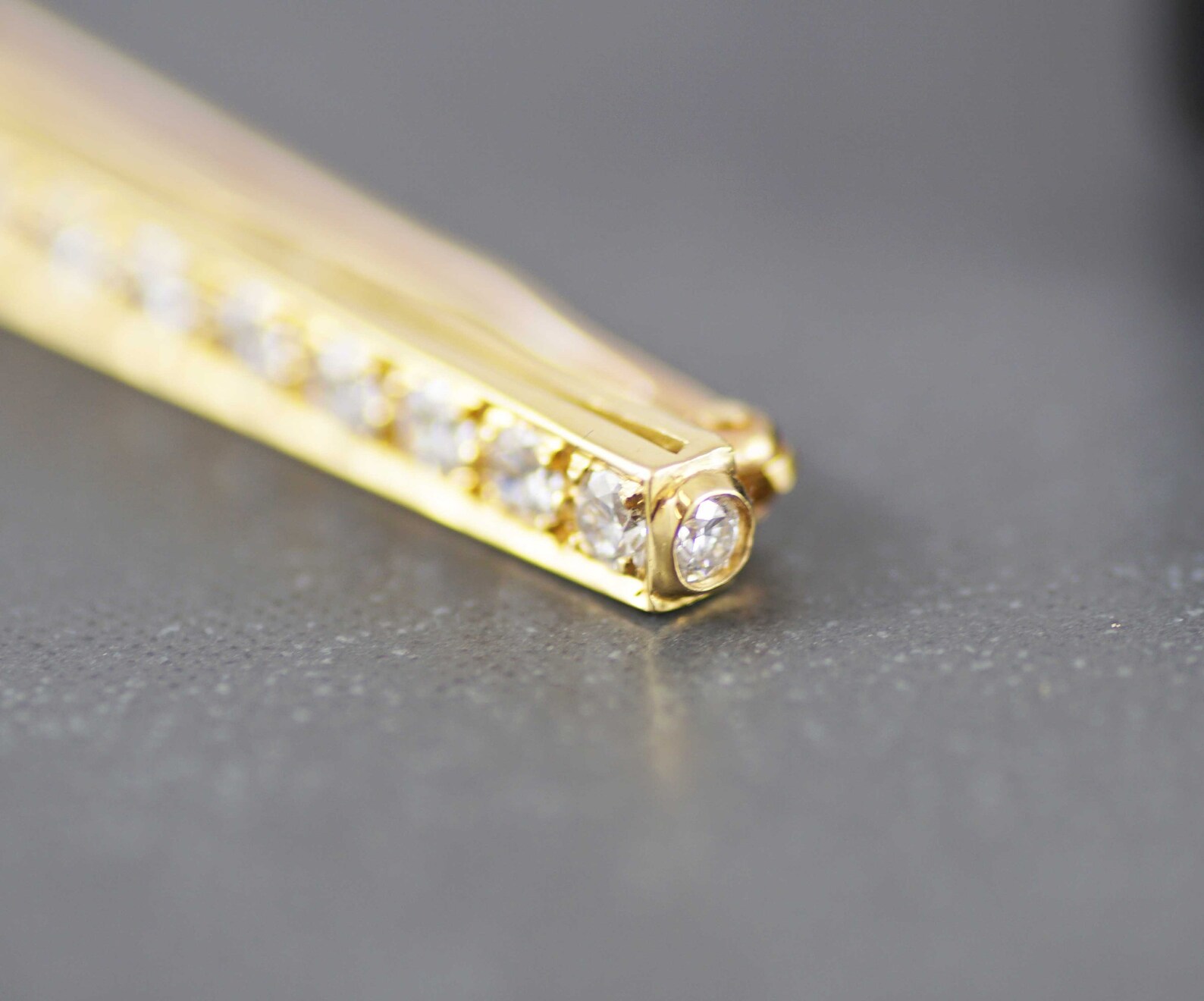 Vintage Gents Diamond Tie Pin 18ct Yellow Gold | Etsy