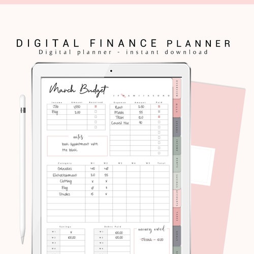 Calendars & Planners Paper Paper & Party Supplies Finance Tracker ...