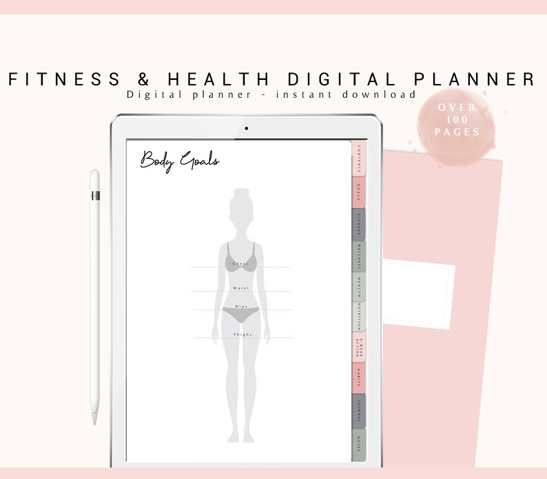 Digital Fitness & Health Planner Fitness Planner Goodnotes - Etsy UK