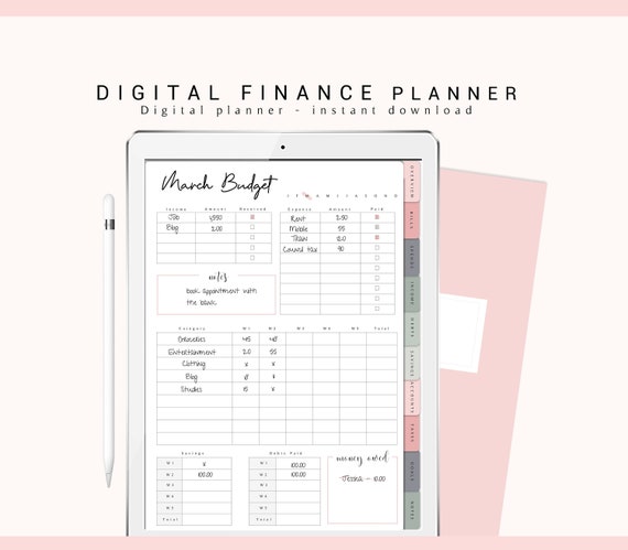 Calendars & Planners 125 Clickable Pages Budget Planner Journal with ...