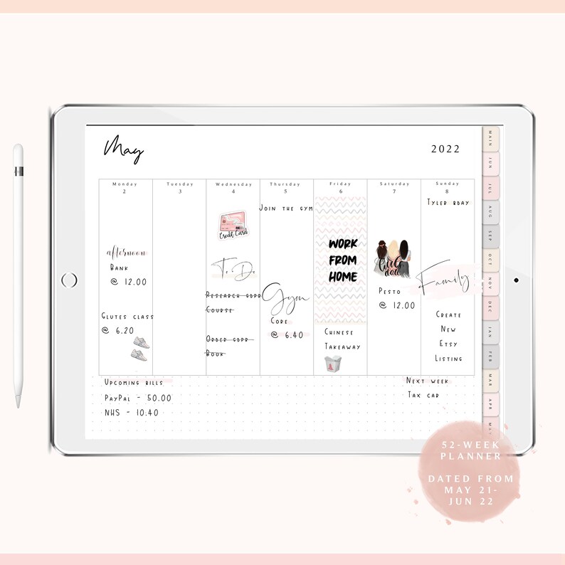 2021 2022 Digital Planner Dated Digital Planner Goodnotes - Etsy