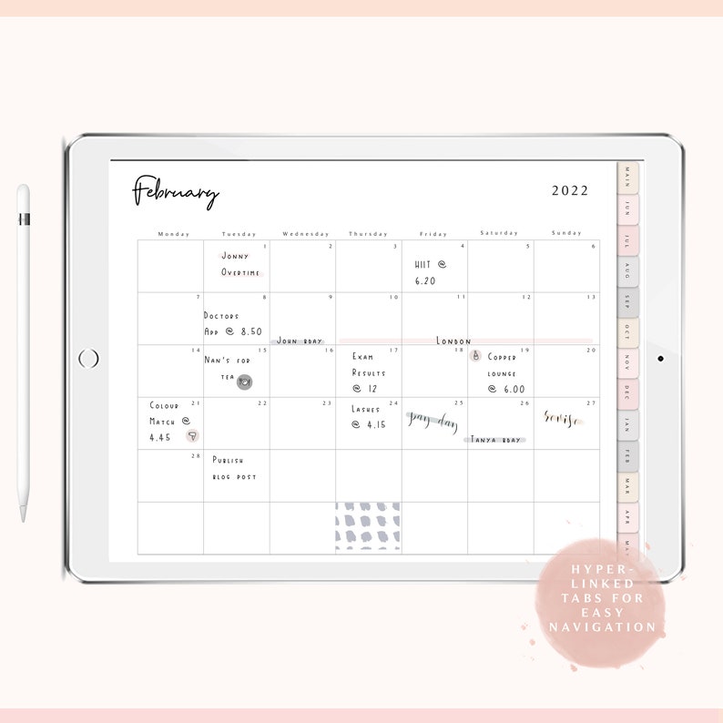 2021 2022 Digital Planner Dated Digital Planner Goodnotes - Etsy