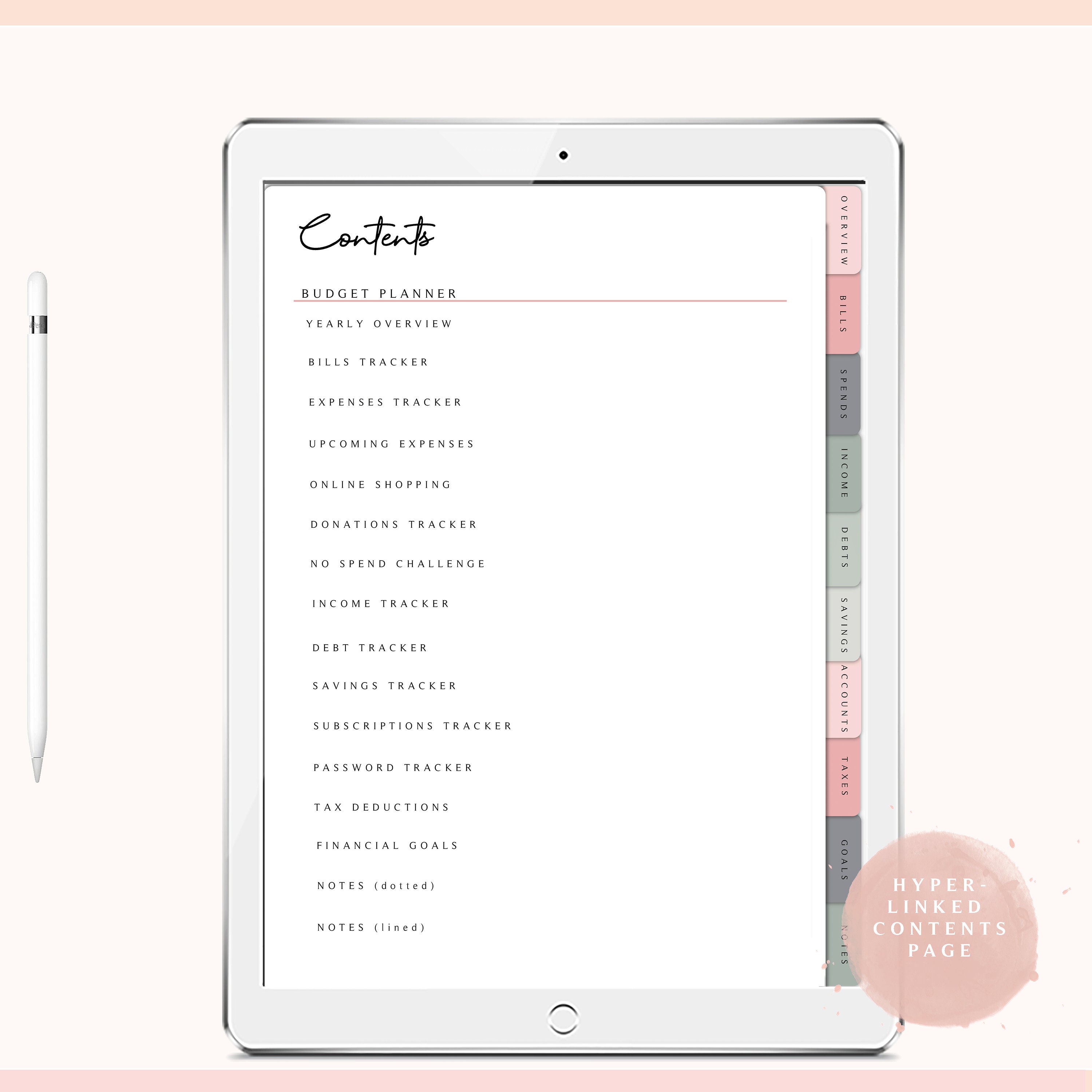 Calendars & Planners 125 Clickable Pages Budget Planner Journal with ...