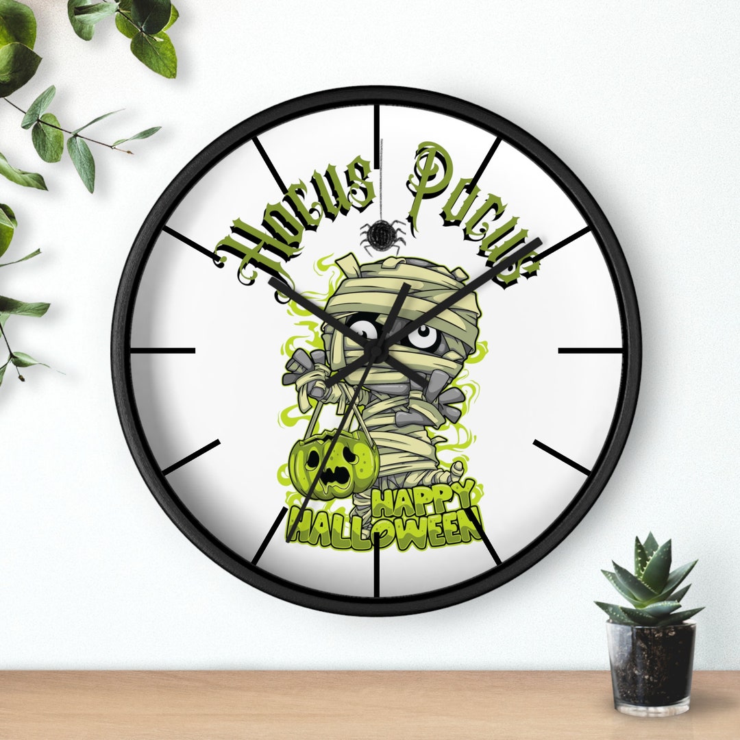 Clock Hocus Pocus Wall Clock Cute Halloween Battery Operated - Etsy