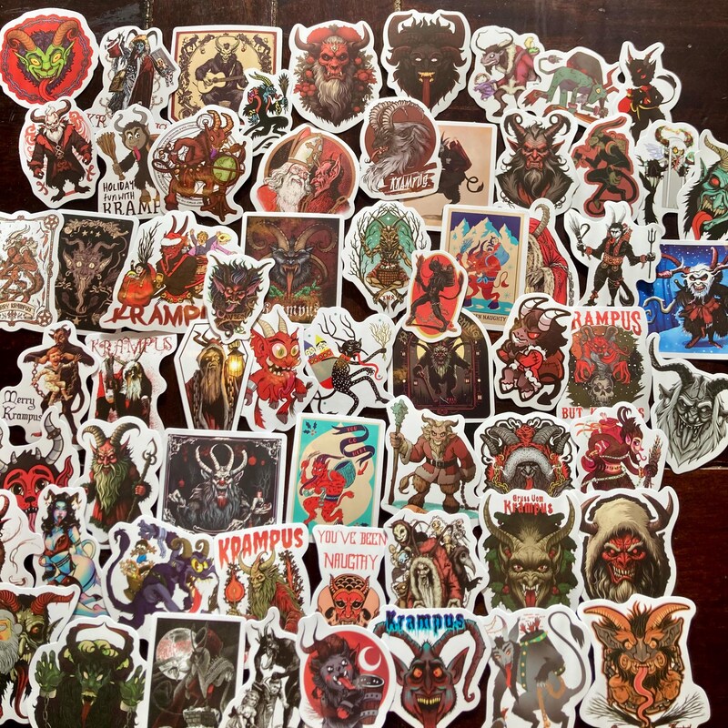 Vinyl Krampus Stickers - Etsy