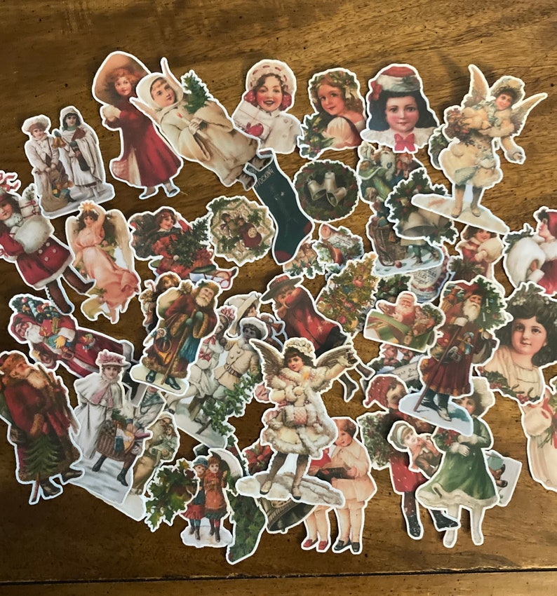 Set of 15 Beautiful Victorian Christmas Stickers - Etsy