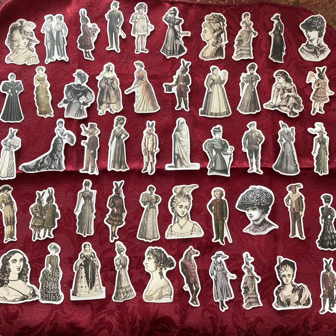 Random Victorian Sticker Sets of 25 for Scrapbooking, Phones, Crafting ...