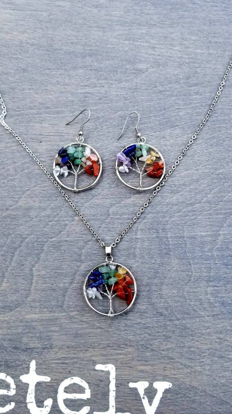 Wisdom Tree, Tree of Life Pendant and Matching Earrings, Tree of Life ...