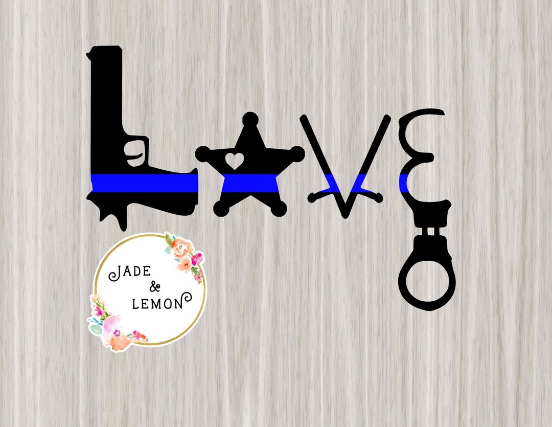Thin Blue Line Deputy Love Design, SVG, Clipart, Graphic, Sublimation ...