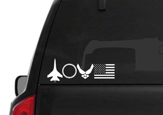 Air Force Love Decal Flag Car Decal Air Force Wife Air | Etsy