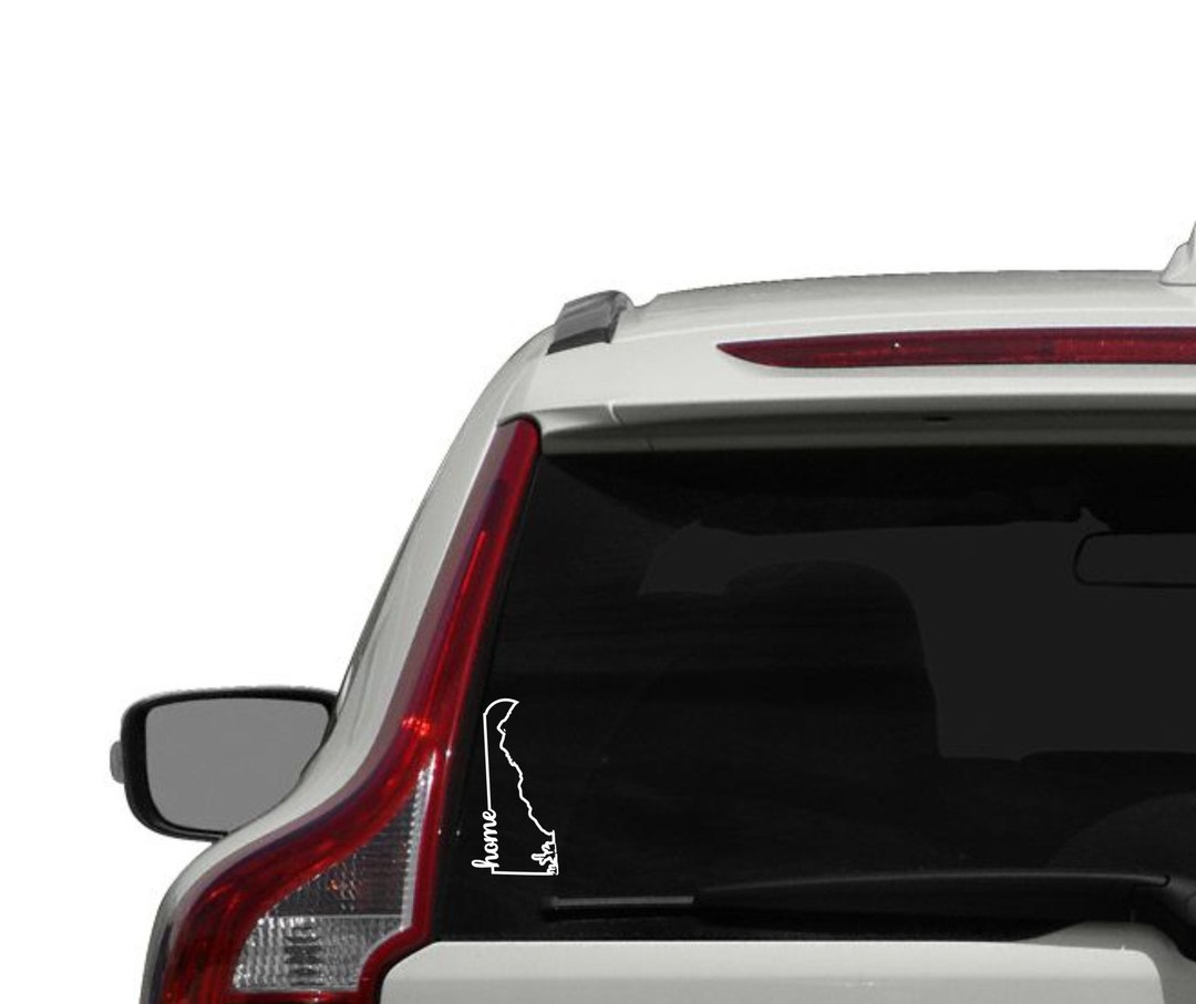 Delaware Home Vinyl Decal Outline State of Delaware Car Decal Delaware ...