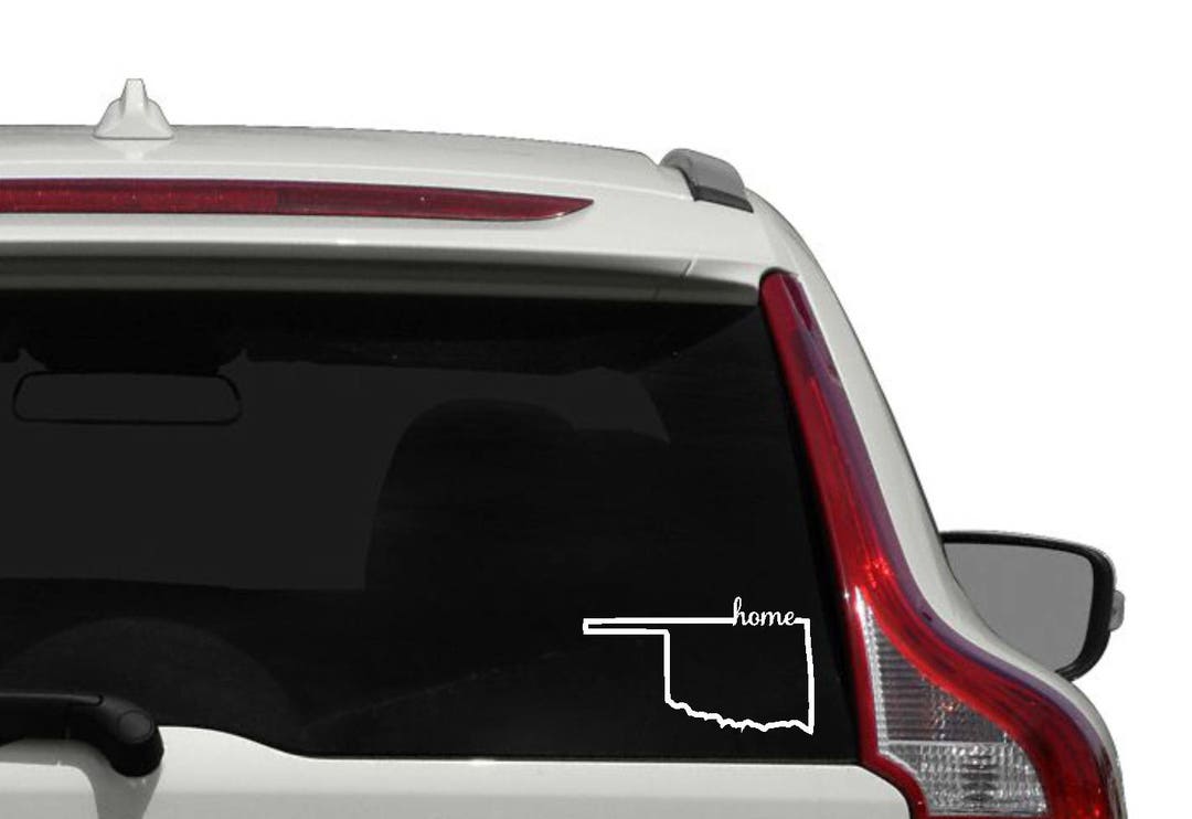 Oklahoma Home Vinyl Decal Outline State of Oklahoma Car Decal oklahoma ...