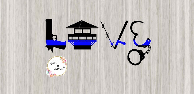 Thin Blue Line Corrections Love Design, SVG, Clipart, Graphic ...