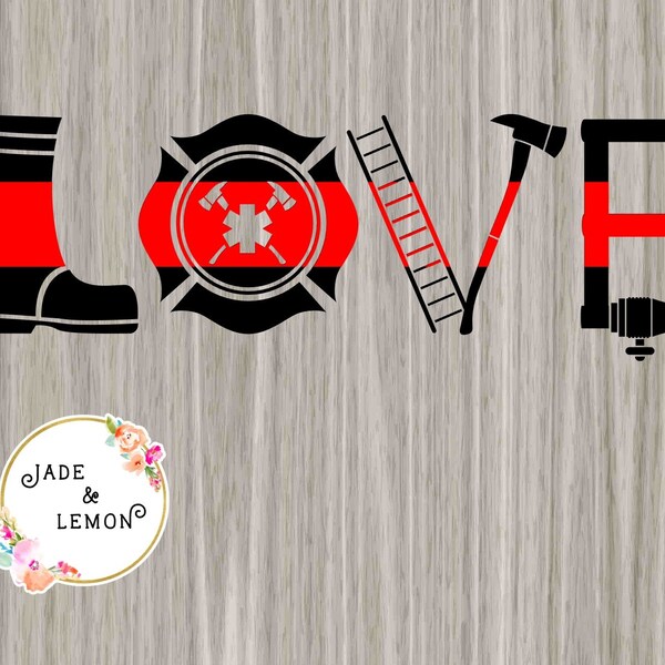 Love Firefighter - Etsy