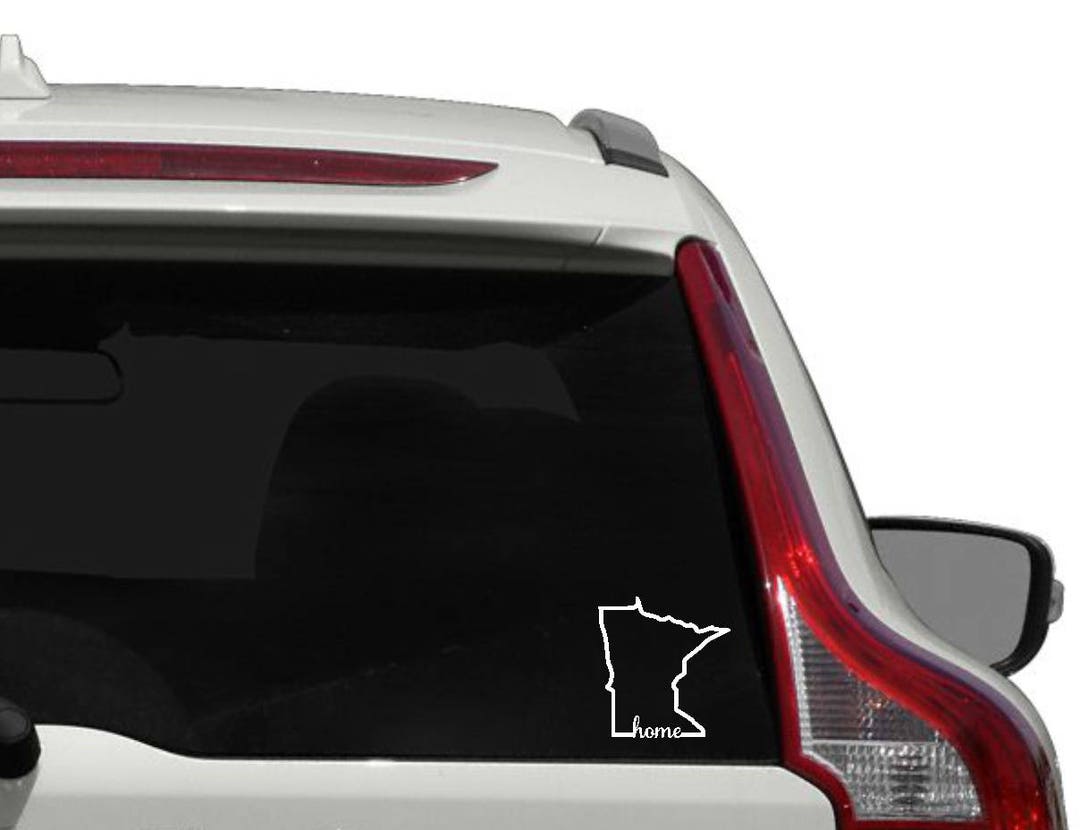 Minnesota Home Vinyl Decal Outline State of Minnesota Car Decal ...