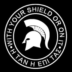 Spartan Helmet With Your Shield or on It Car Decal Greek, Vinyl Decal ...