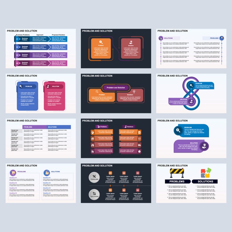 Animated Problem and Solution Infographics Template for Powerpoint ...