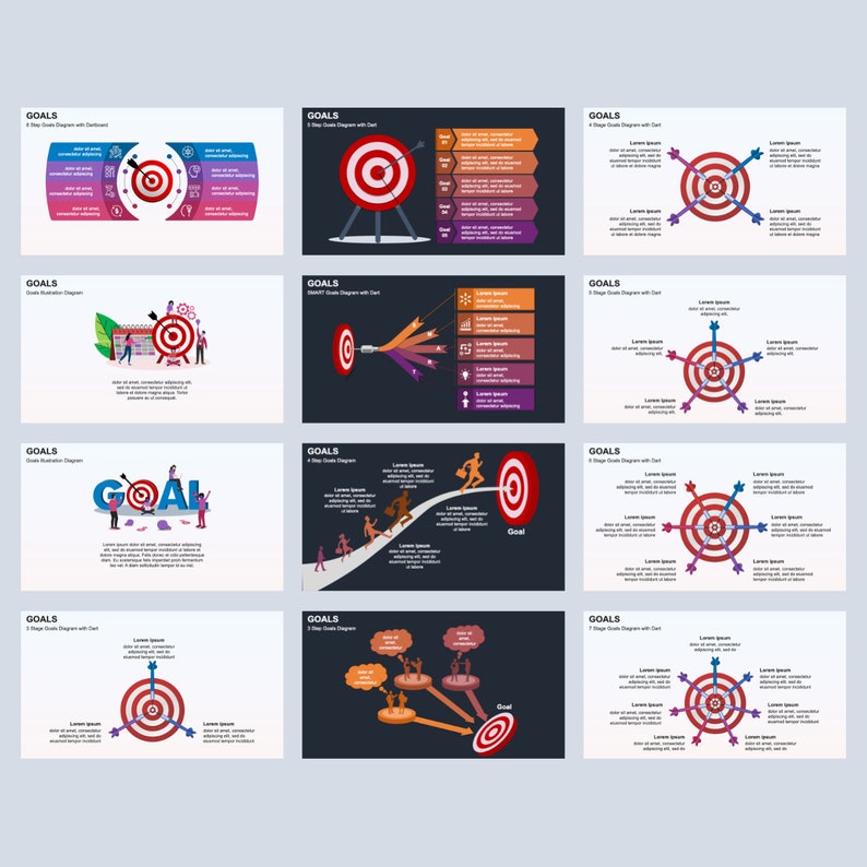 Animated Goals Infographics Template for Powerpoint - Fully Editable ...