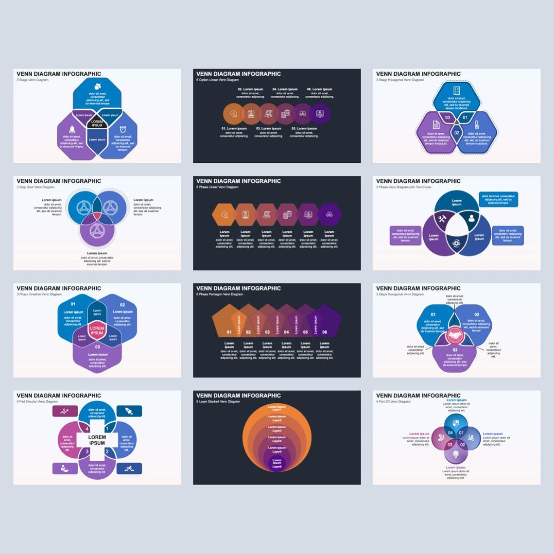 Creative Venn Diagrams Template for Powerpoint - Fully Editable ...