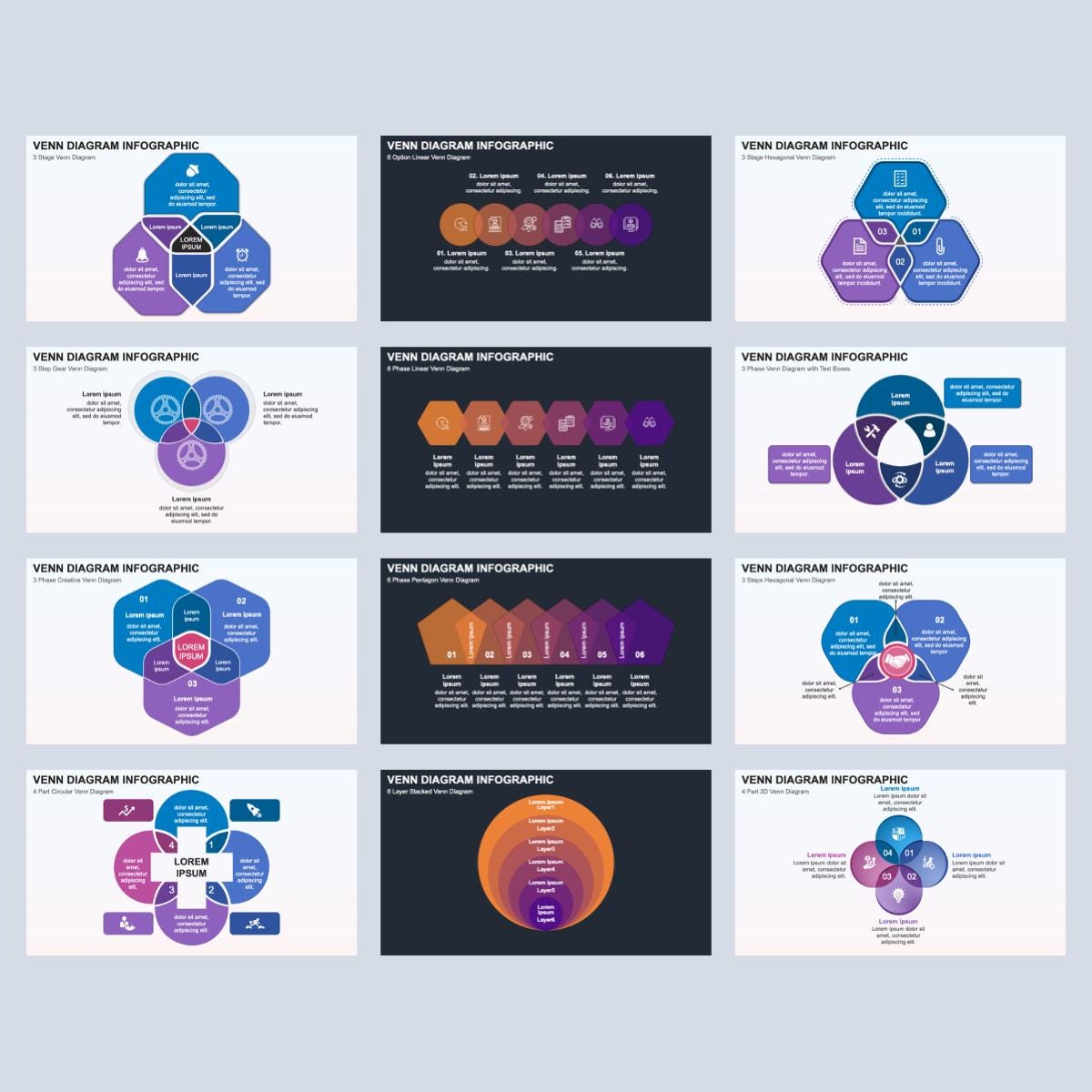 Creative Venn Diagrams Template for Powerpoint - Fully Editable ...