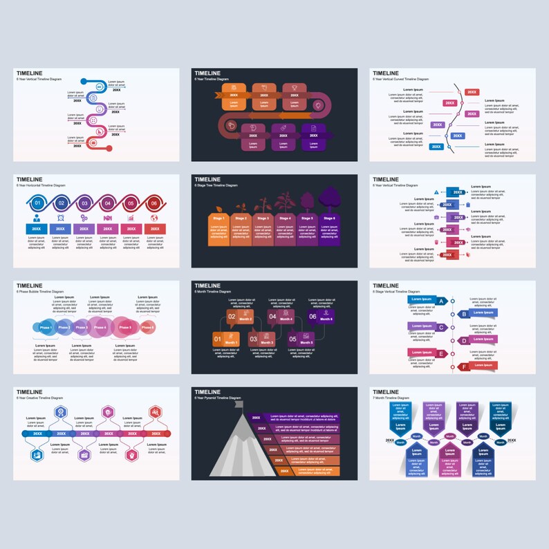 Creative Timeline Infographics Template for Powerpoint - Fully Editable ...