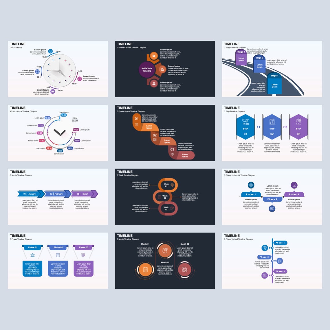Creative Timeline Infographics Template for Powerpoint - Fully Editable ...