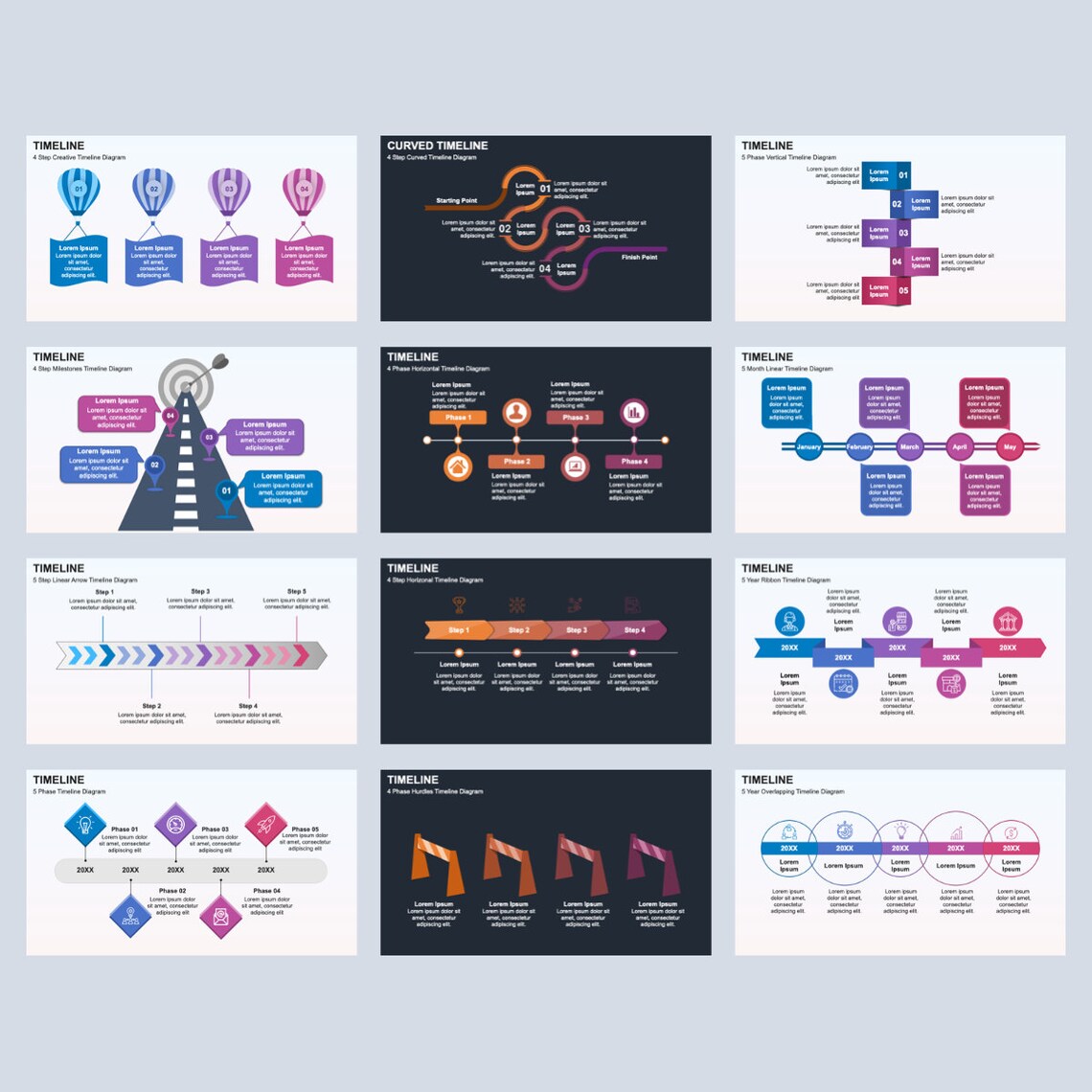 Creative Timeline Infographics Template for Powerpoint - Fully Editable ...