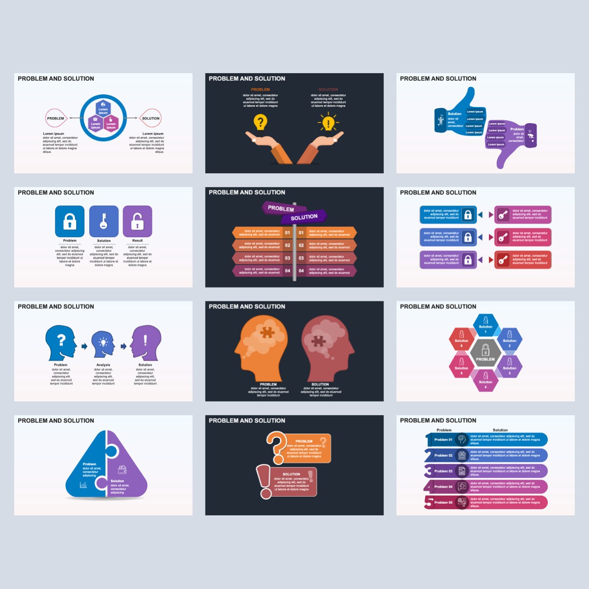 Animated Problem and Solution Infographics Template for Powerpoint ...