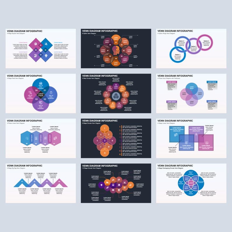 Creative Venn Diagrams Template for Powerpoint - Fully Editable ...
