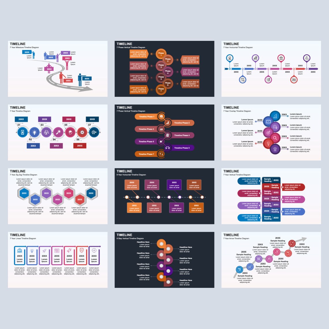 Creative Timeline Infographics Template for Powerpoint - Fully Editable ...