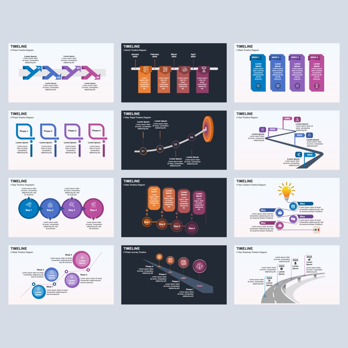 Creative Timeline Infographics Template for Powerpoint - Fully Editable ...