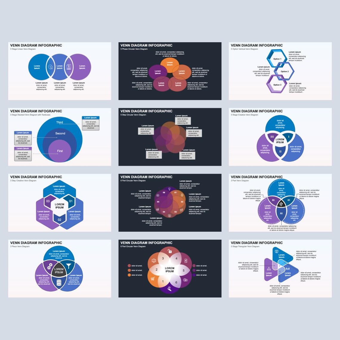 Creative Venn Diagrams Template for Powerpoint - Fully Editable ...