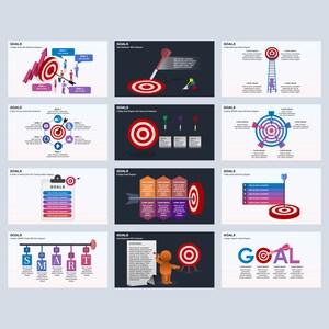 Animated Goals Infographics Template for Powerpoint - Fully Editable ...