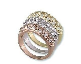 Tri Color Rings - Etsy