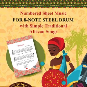 Numbered Sheet Music for 8-note Steel Drum With Simple Traditional ...