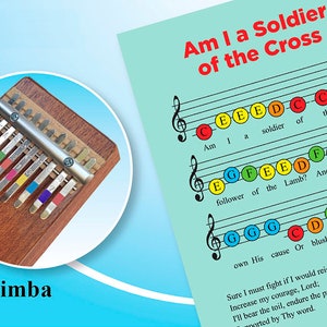 Big Color-coded Kalimba Songbook for Absolute Beginners: Play by Color ...