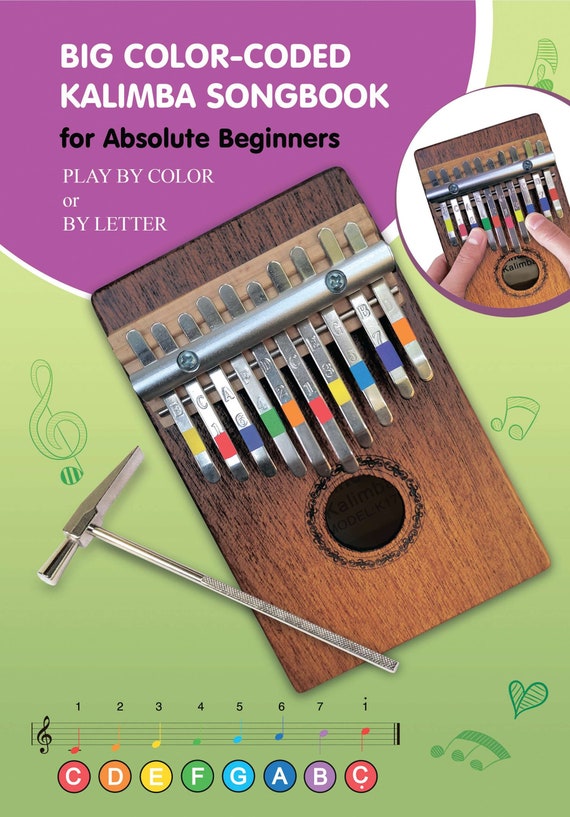 Big Color-coded Kalimba Songbook for Absolute Beginners: Play - Etsy