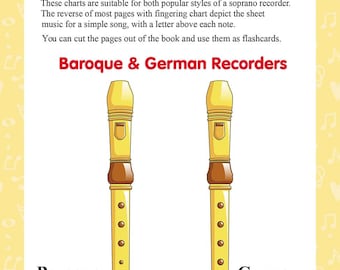 Recorder Notes Chart With Letters