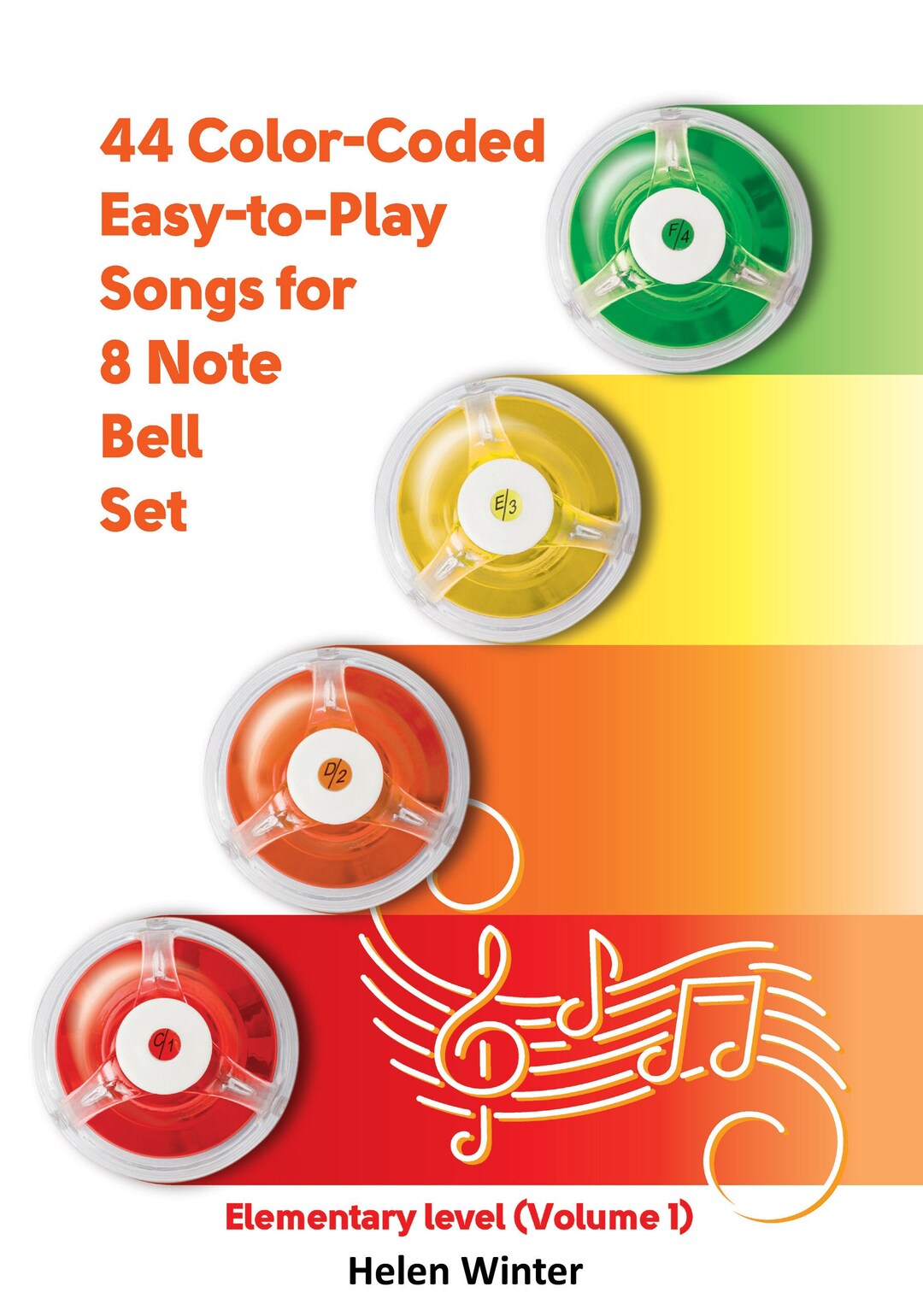 44 Color-coded Easy-to-play Songs for 8 Note Bell Set : Elementary ...