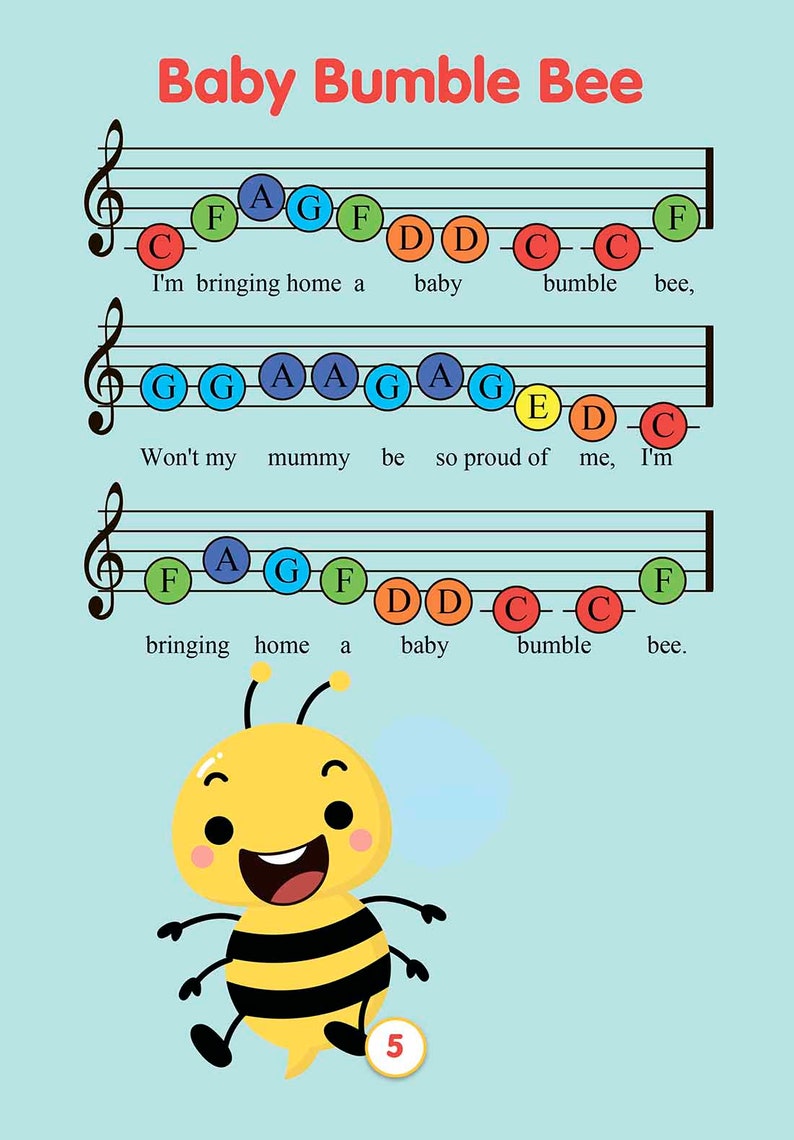 44 Color-coded Easy-to-play Songs for 8 Note Bell Set : Elementary ...