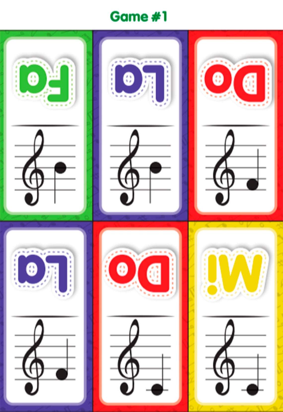 5 Games for Studying Music: Do-re-mi Dominos, Bass Clef Dominos, Treble ...
