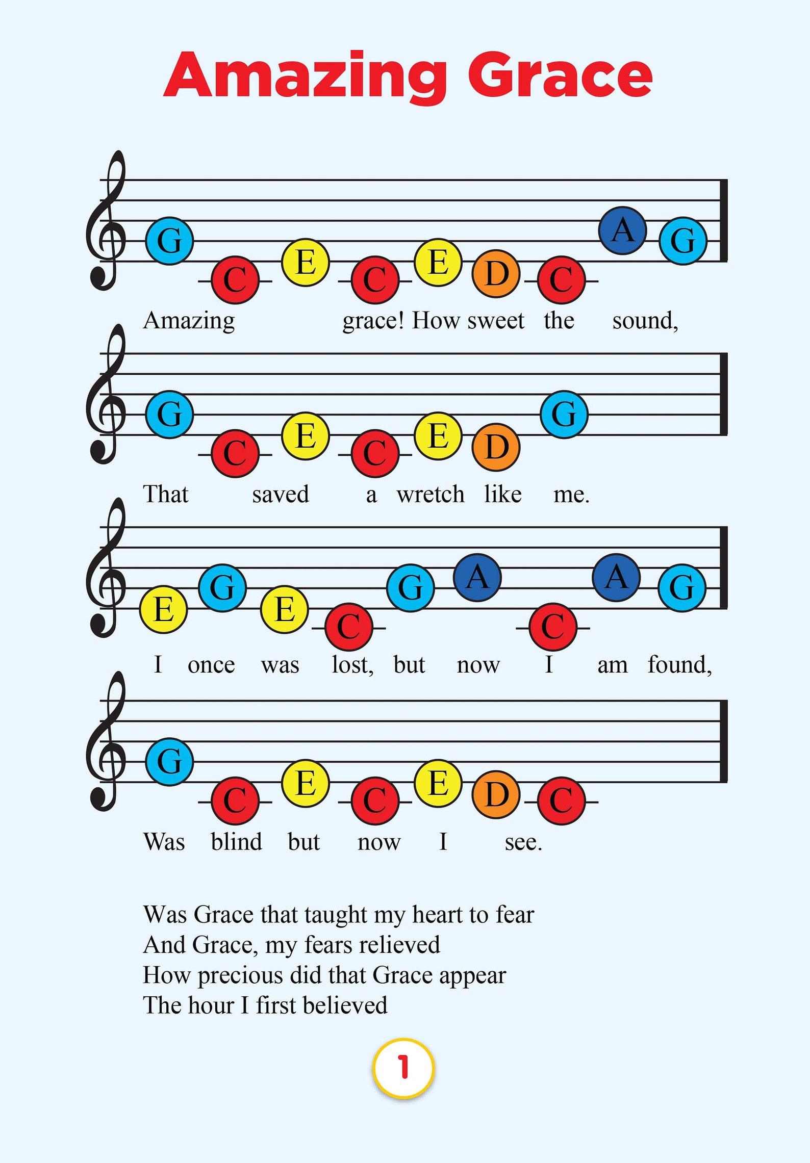 Super Easy Gospel Songbook for Beginners of All Ages: for Color Bell ...